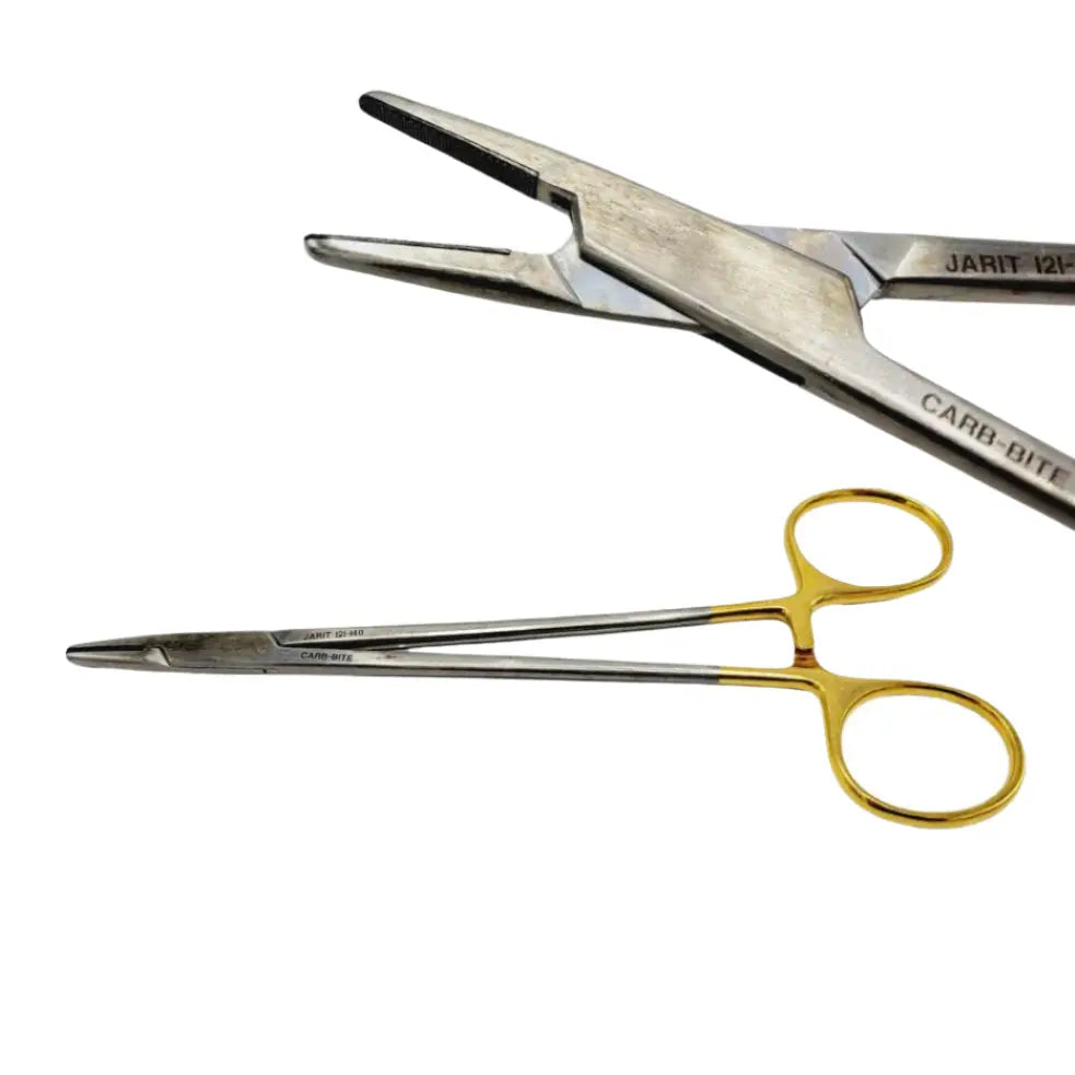 Jarit 121-140 Mayo-Hegar Needle Holder Forceps w/ Carb-Bite Serrated – Primis Medical