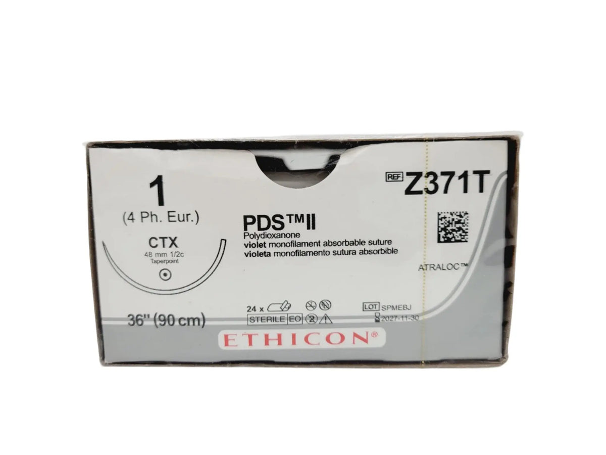 Ethicon Z371T 1 PDS II VIOLET 1X36" CTX Box of 24 Professional Su