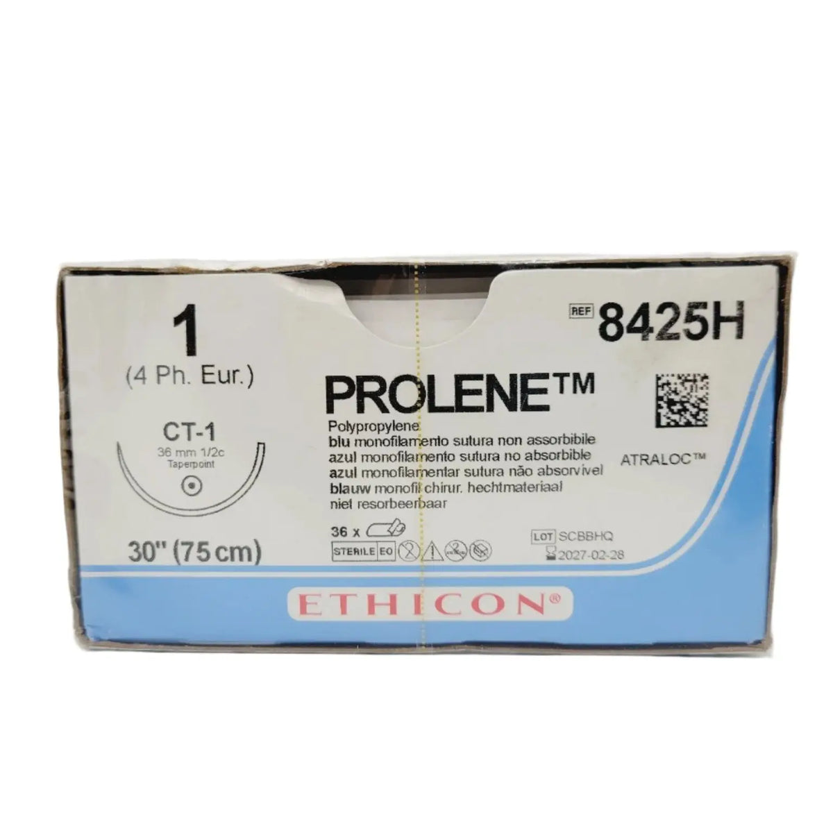 Ethicon 8425H 1 PROLENE BLUE 1X30" CT-1 Box of 36 - Primis Medical