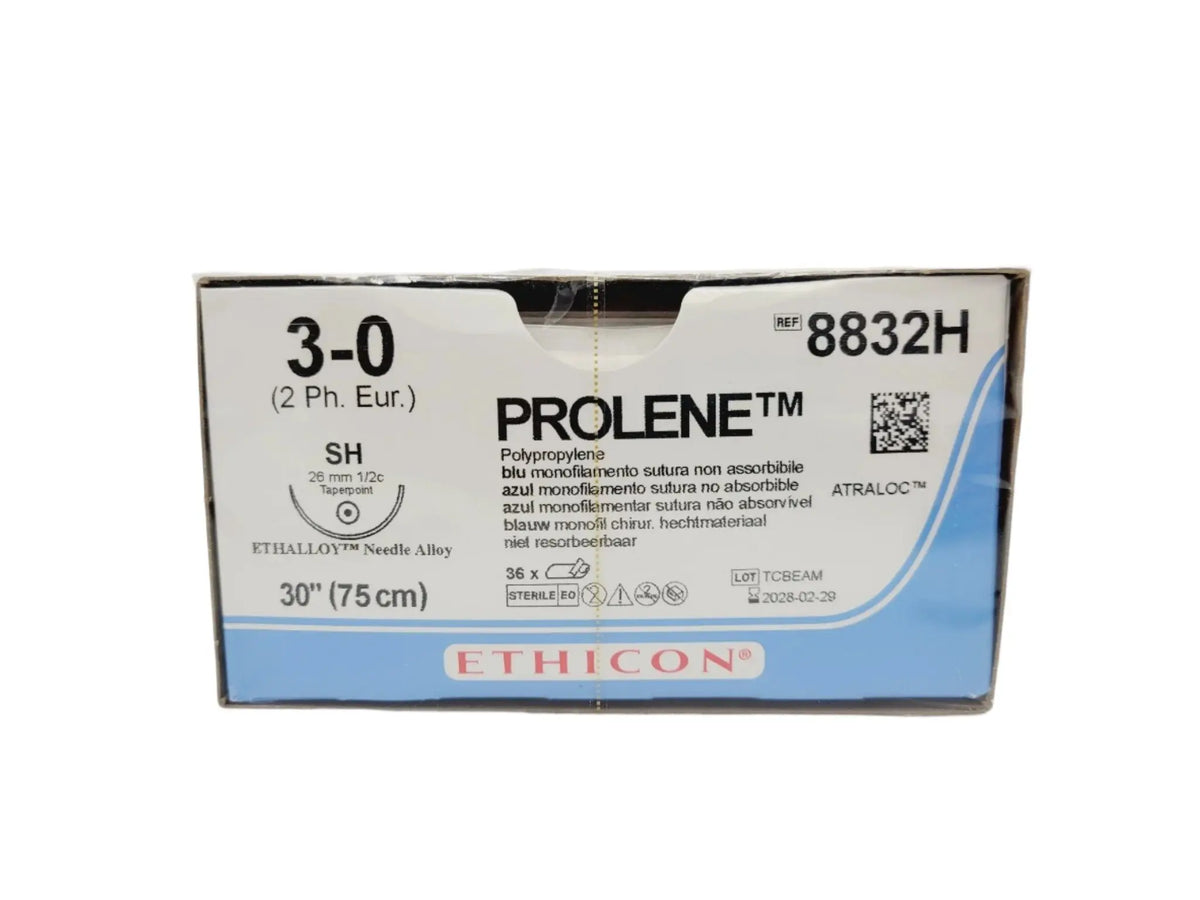 Ethicon 8832H 3-0 PROLENE BLUE 1X30" SH Box of 36 Professional He