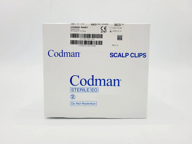Codman 20-1037 RANEY Scalp Clips 10 Clips/Unit, Box of 20 - Primis ...