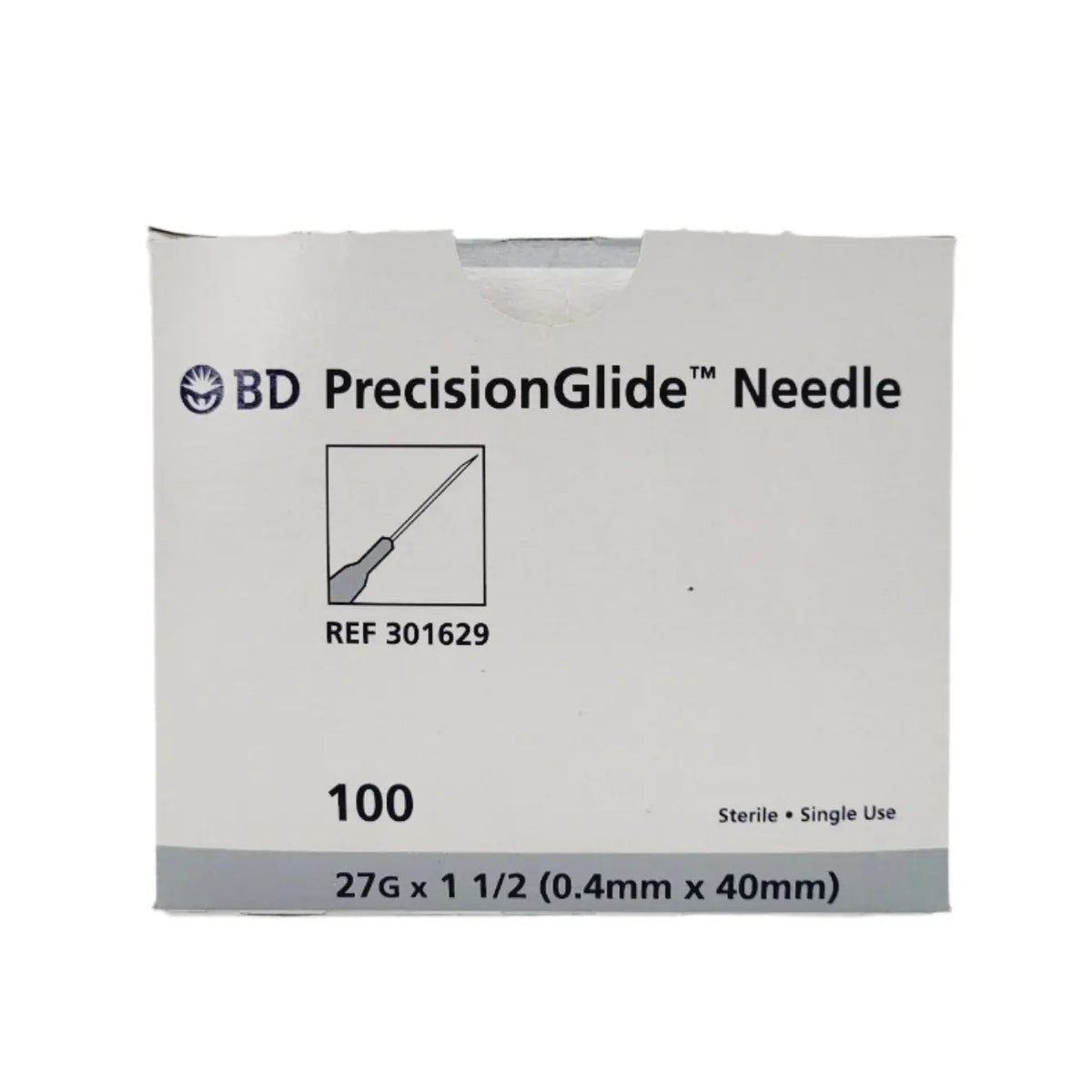 BD 301629 PrecisionGlide Needle 27G x 1-1/2" Box of 100 Professio