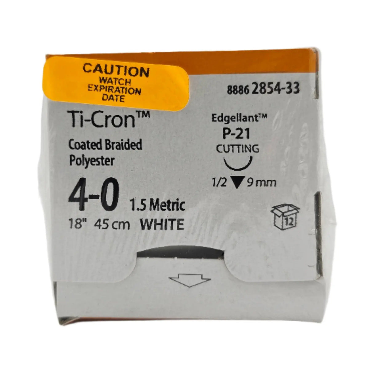 88862854-33 Covidien 4-0 Ti-Cron 1X18" White P-21 BX/12 - Primis ...
