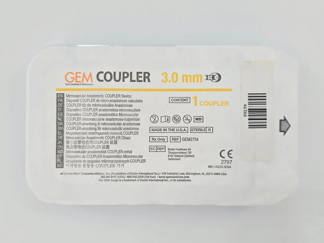 GEM GEM2754 3.0mm Microvascular Anastomotic COUPLER Device - Primis ...