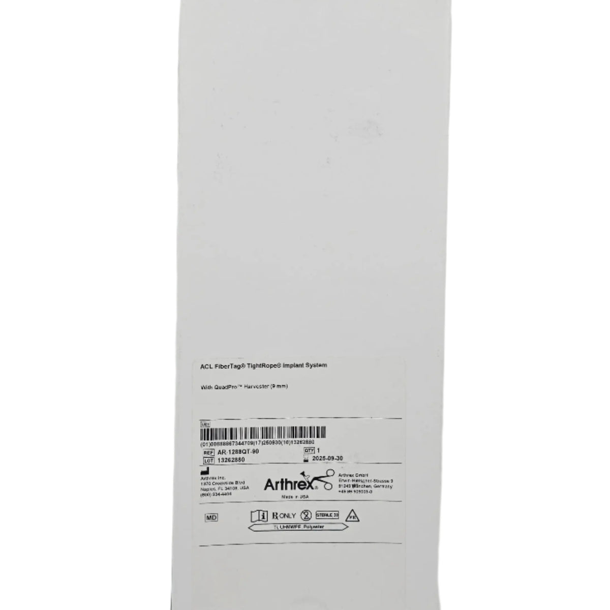 Arthrex AR-1288QT-90 ACL Fiber Tag Tightrope Implant System 9mm ...