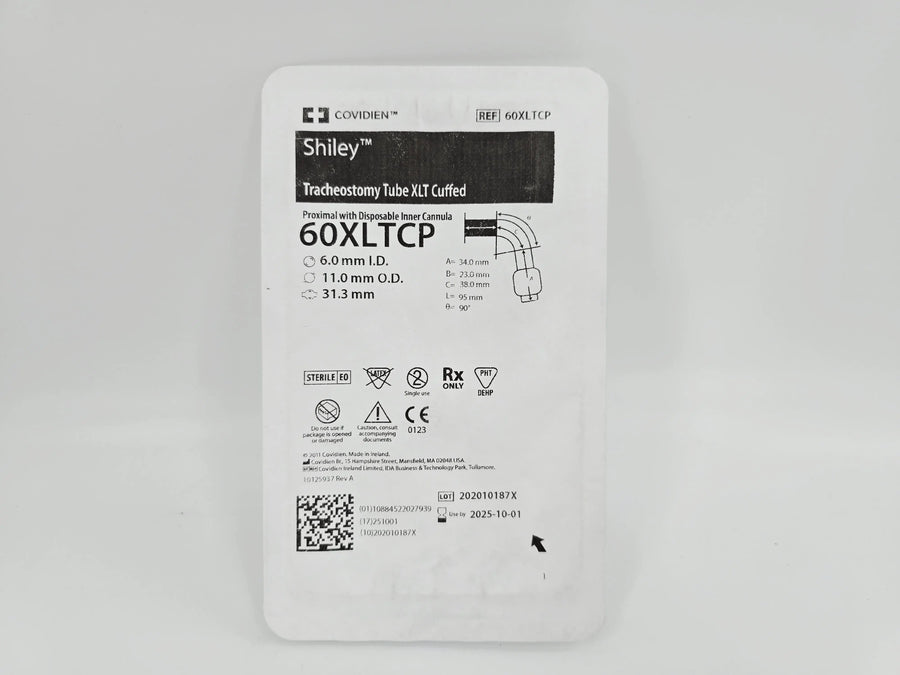 60XLTCP Covidien Shiley Tracheostomy Tube XLT Cuffed Proximal w ...
