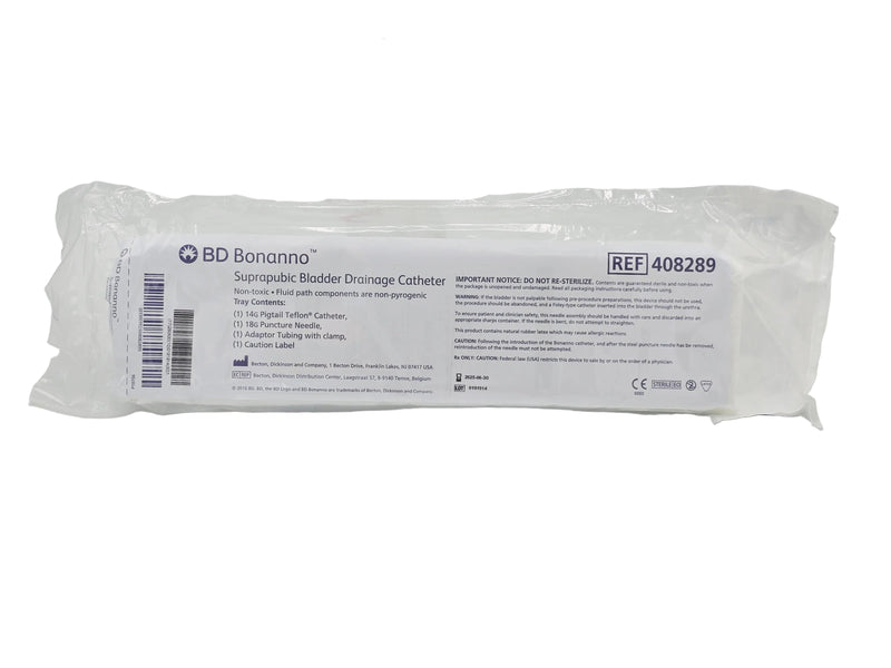 408289 BD Bonanno Suprapubic Catheter Tray 14G x 11" FEP Polymer ...