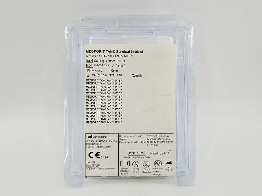 81050 Stryker MEDPOR TITAN FAN-MTB Surgical Implant 1.0mm - Primis ...