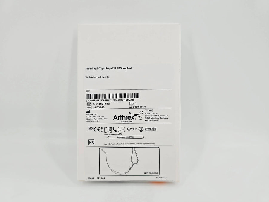 Arthrex AR-1588TNT2 FiberTag TightRope II ABS Implant w/ Attached ...