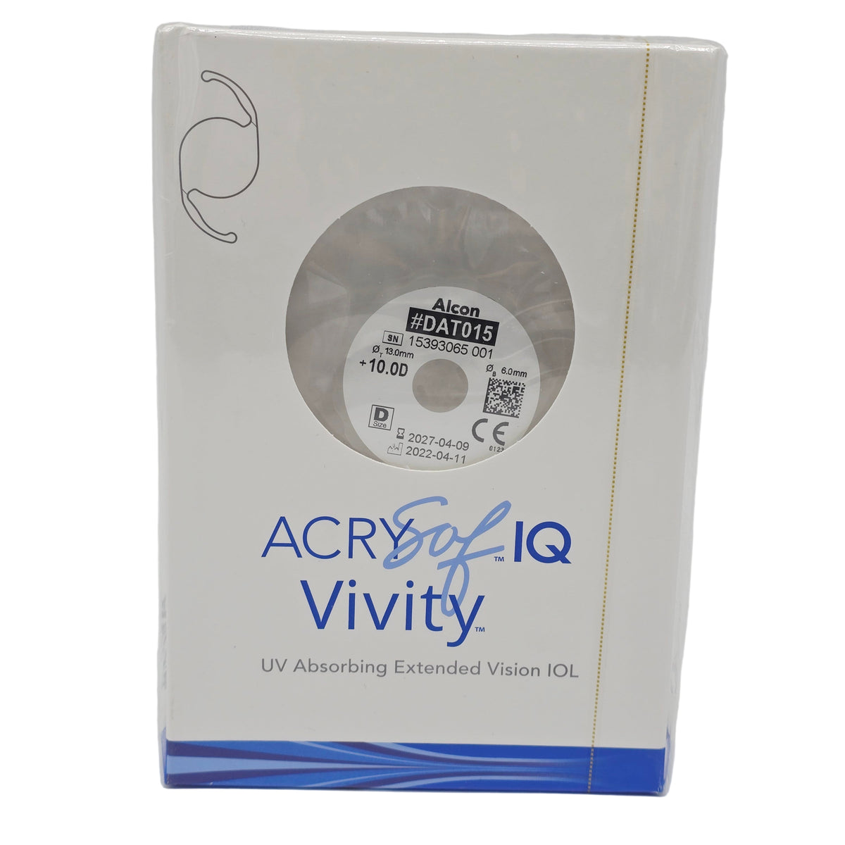 Alcon DAT015.100 Aspheric Foldable Acrylic IOL UV Absorbing Sterile ...