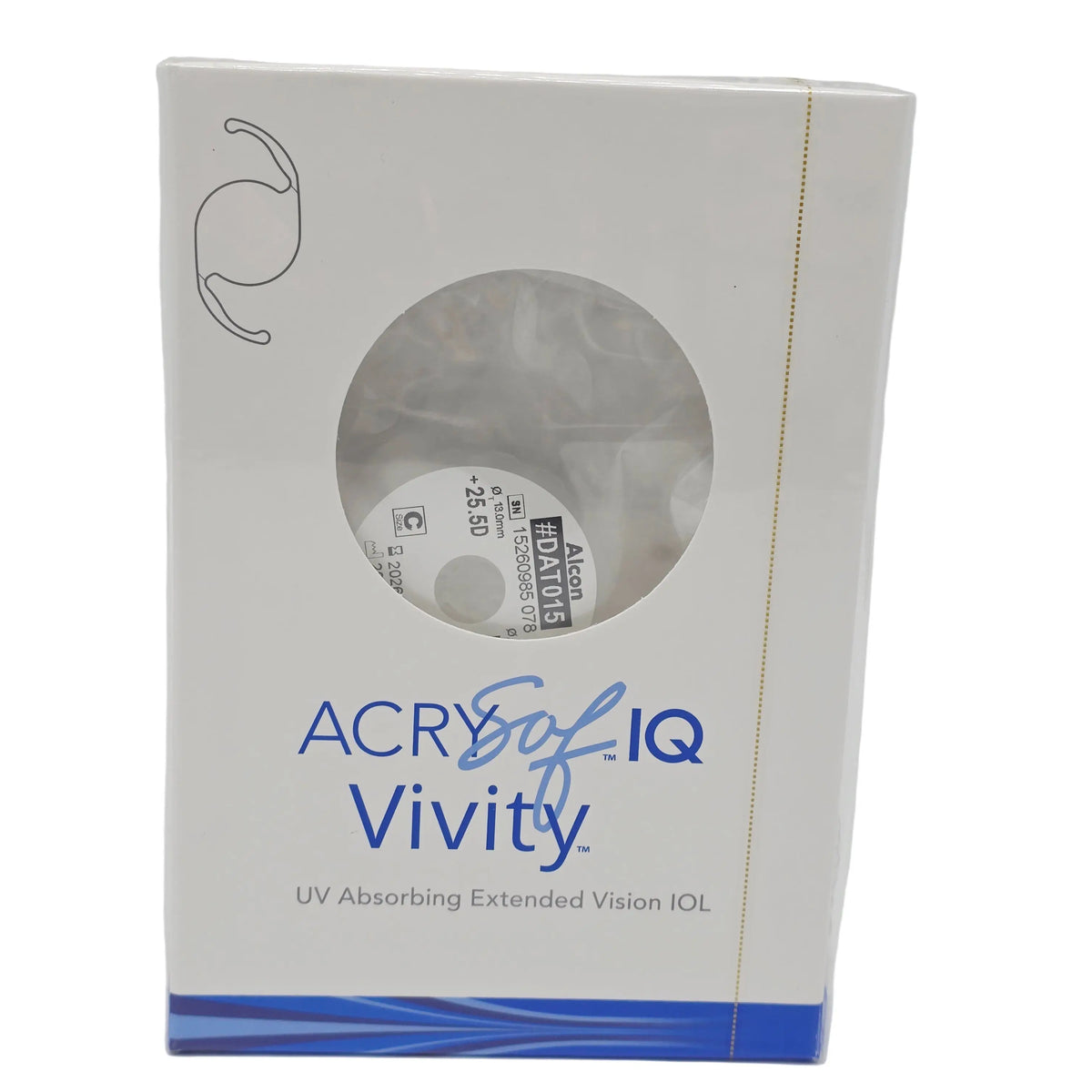 Alcon DAT015.255 Size C Aspheric Foldable Acrylic IOL UV Absorbing ...