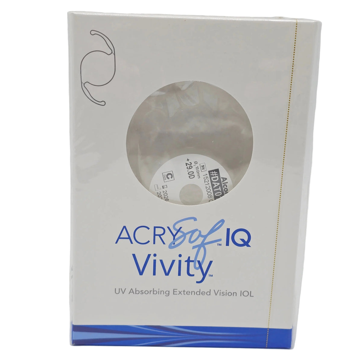 Alcon DAT015.290 Size C Aspheric Foldable Acrylic IOL UV Absorbing ...