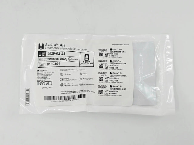 Bard SM0005-USA Arista AH Absorbable Hemostatic Particles 1g 1/EA ...