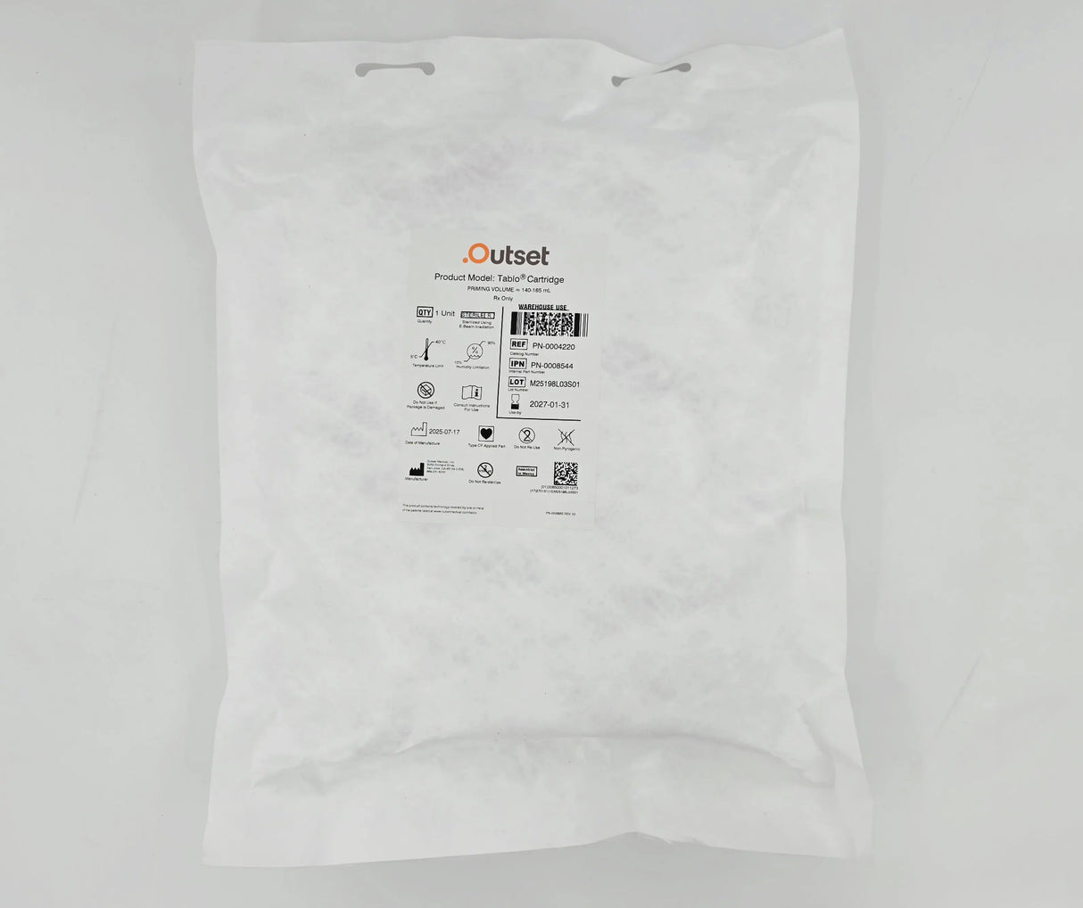 Outset Medical PN-0004220 Tablo X Cartridge w/ Needleless Infusion ...