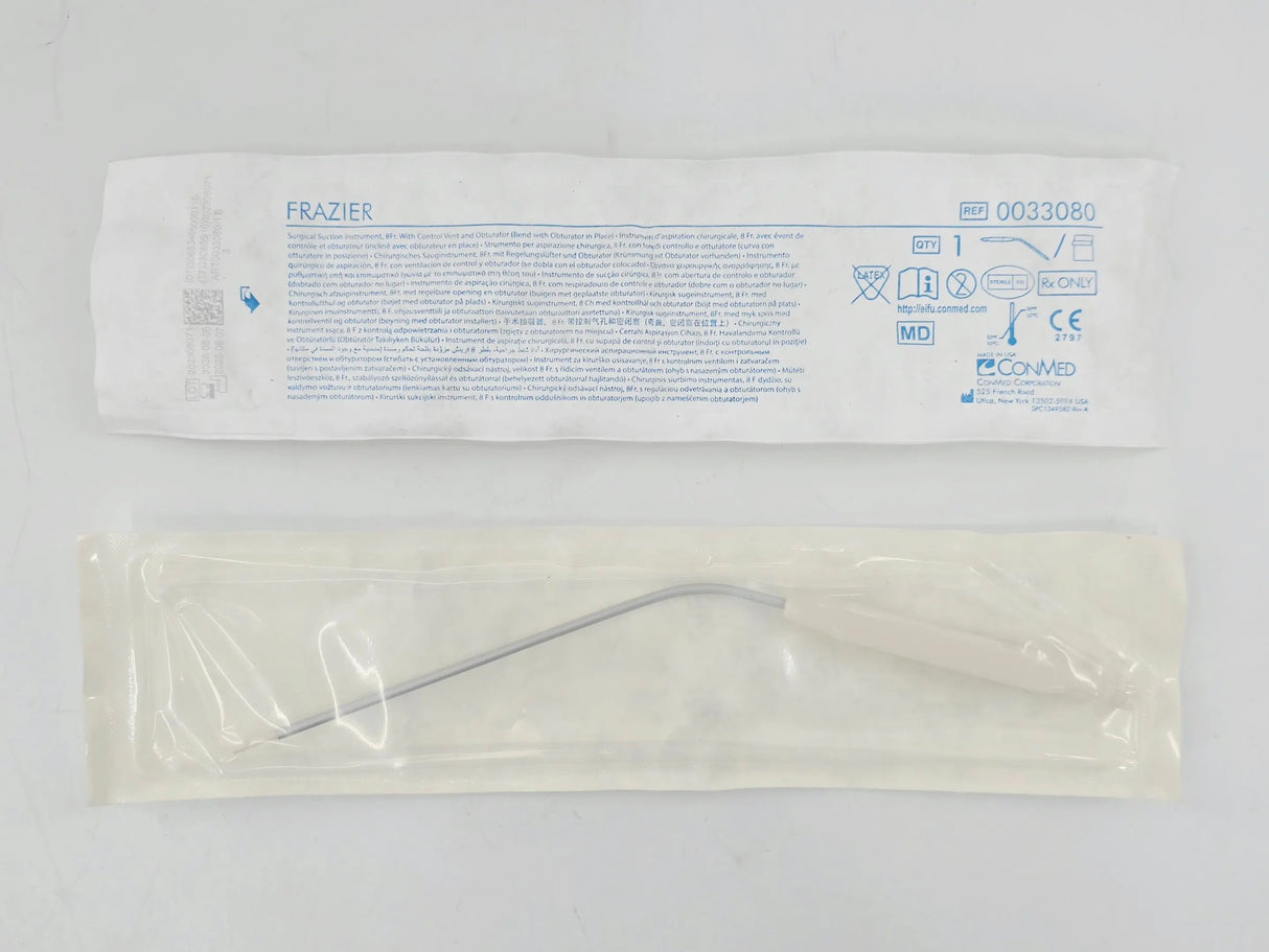ConMed 0033080 Frazier Suction Tube 8Fr. w/ Control Vent & Obturator ...