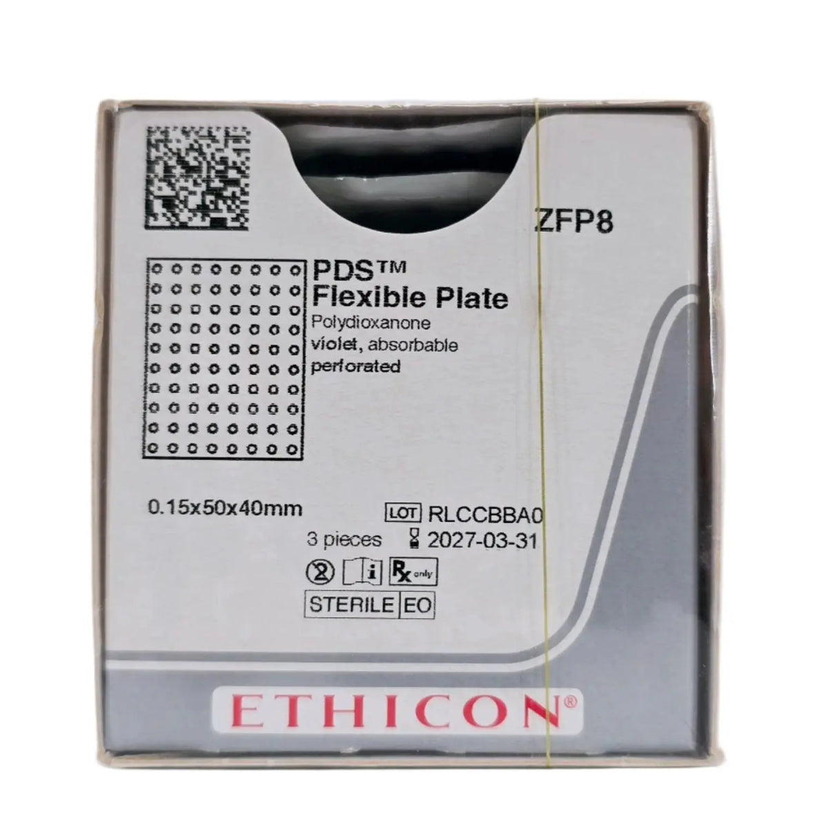 Ethicon ZFP8 PDS Flexible Plate 0.15x50x40mm Violet Perforated Nasal ...