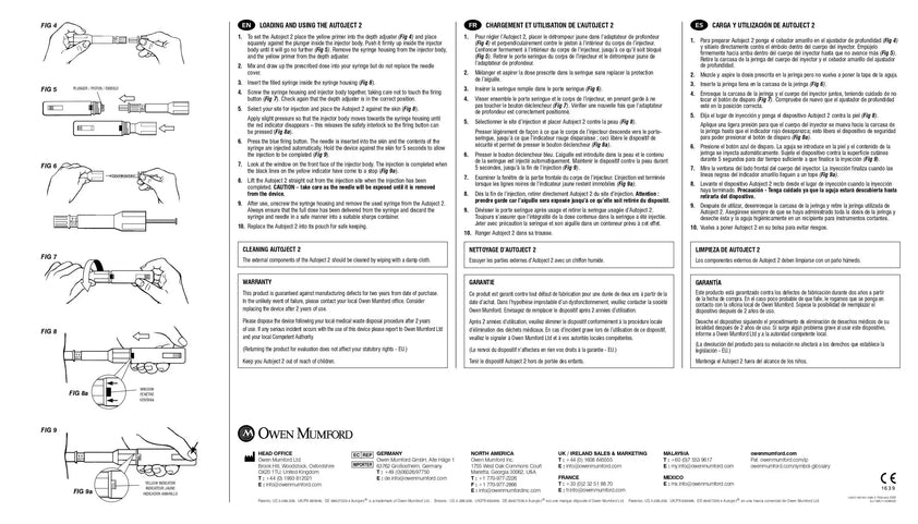 Autoject EI Reusable Automatic Self Injection Device AJ1310 Home