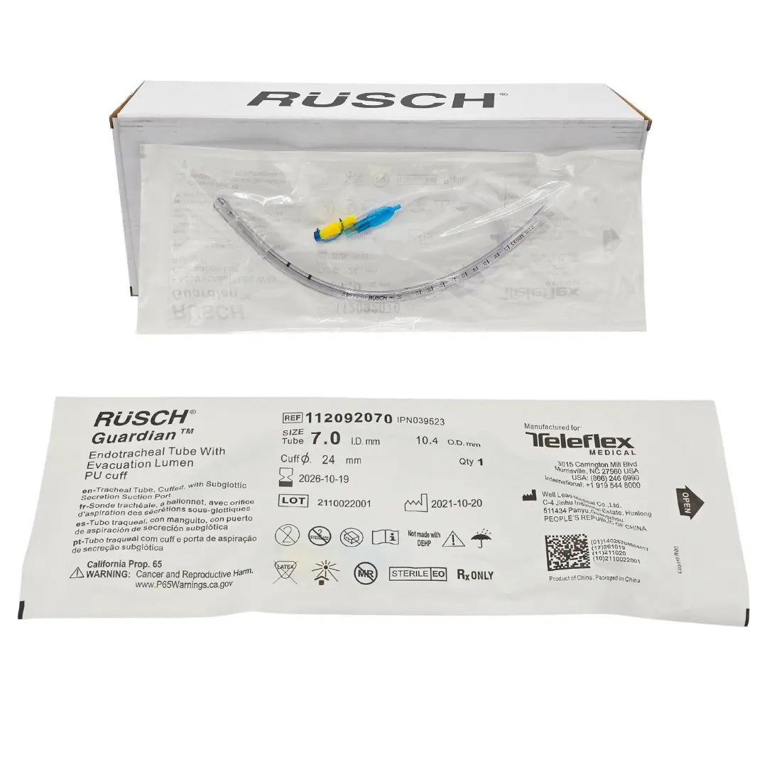 Teleflex 112092070 Endotracheal Tube w/ Evacuation Lumen PU Cuff ...