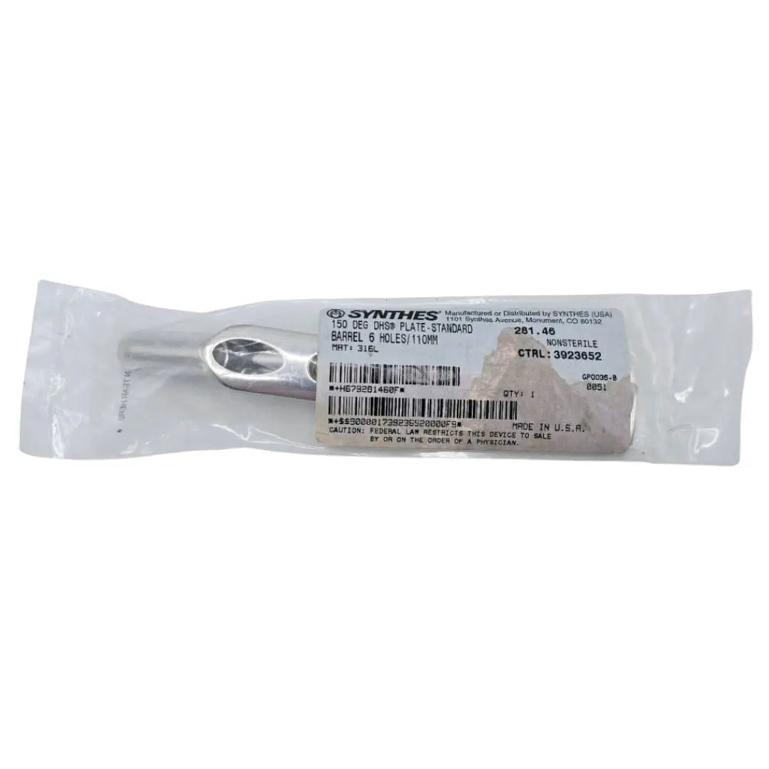 Synthes 281.46 150° DHS Plate-Standard Barrel 6 Holes/110mm - Primis ...