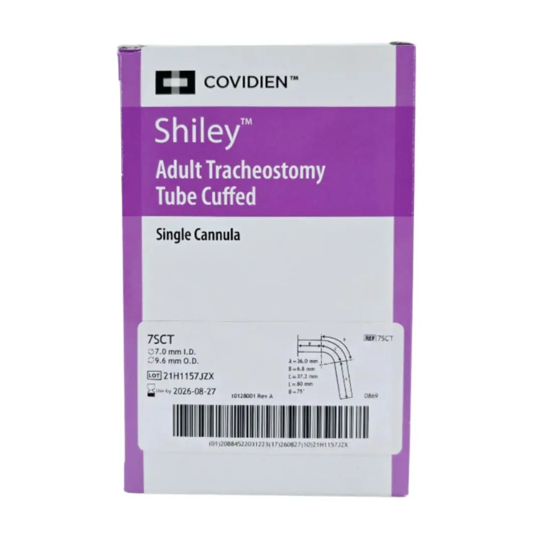 7SCT Covidien Shiley 7.0mm I.D. Adult Tracheostomy Tube Cuffed Single ...