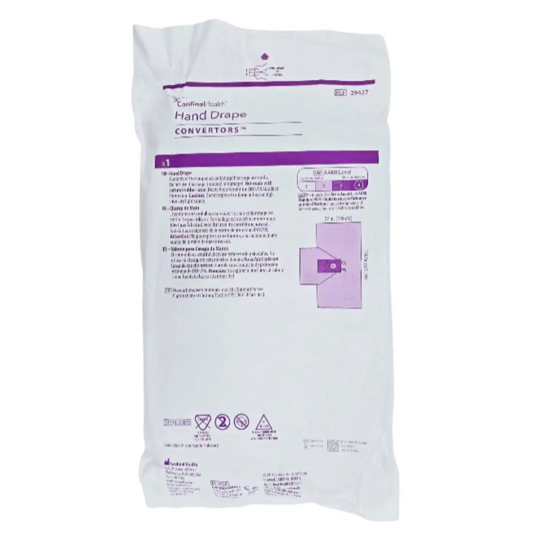 Cardinal Health 29427 Convertors Tiburon Hand Drape 77" x 146" AAMI ...