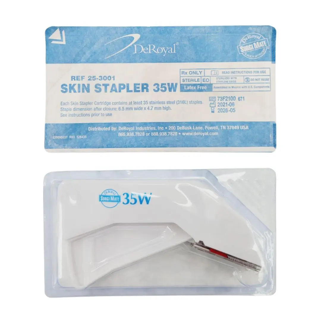 25-3001 DeRoyal Fixed Head Skin Stapler 35W - Primis Medical