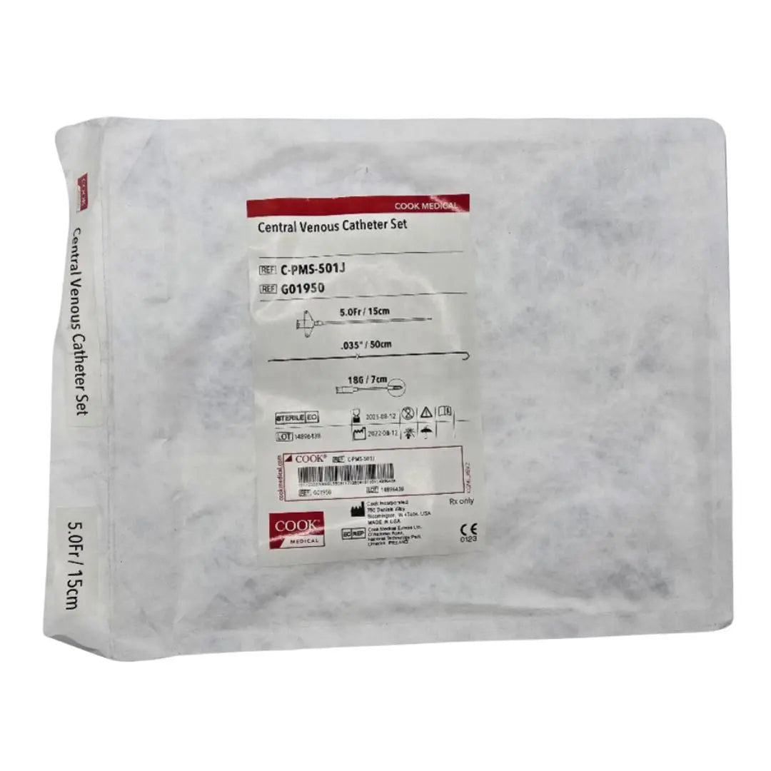 Cook Medical C-PMS-501J Central Venous Catheter Set 5.0Fr. .035" 18G ...
