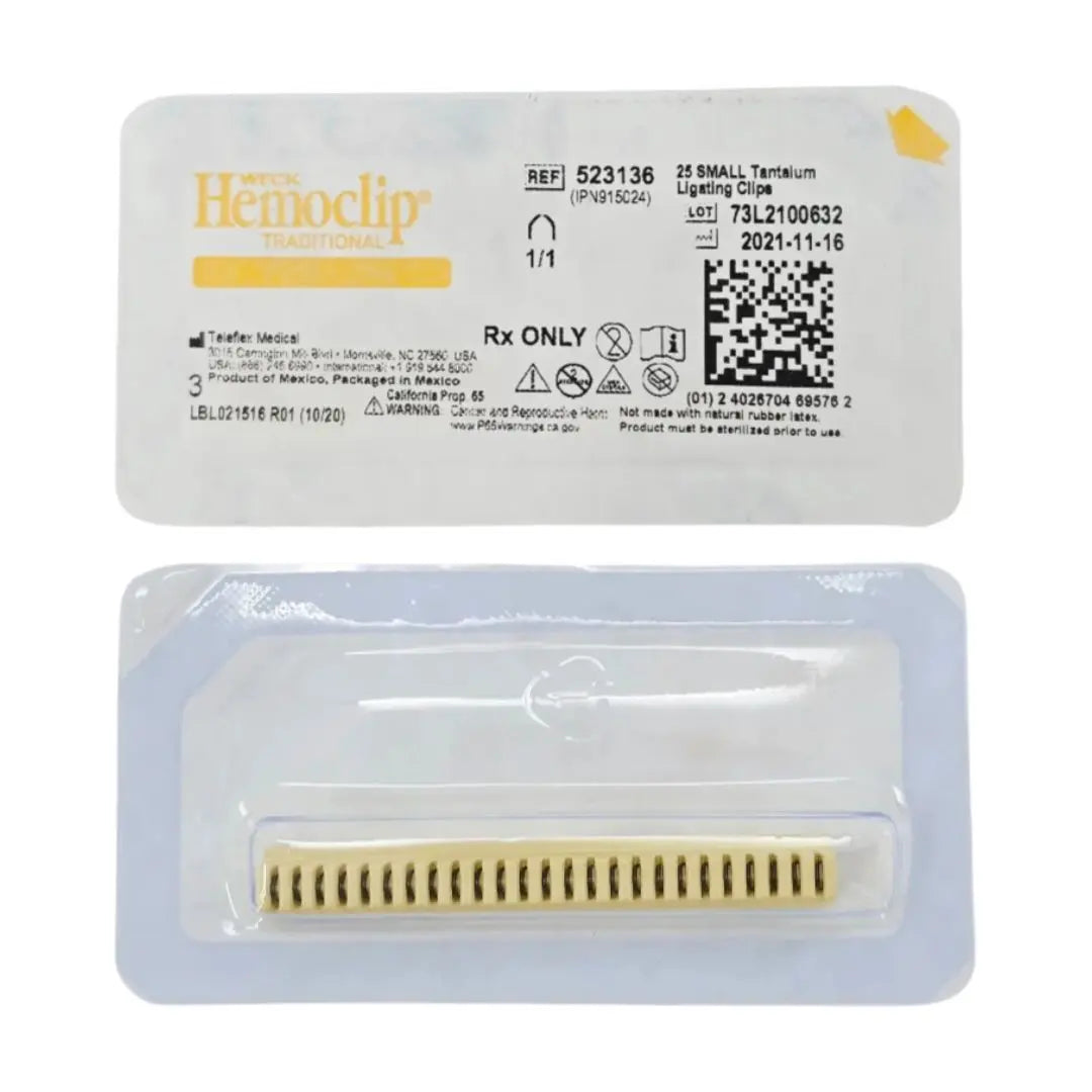 Weck 523136 Hemoclip Small Tantalum Ligating Clip 25 Clips/Cart ...