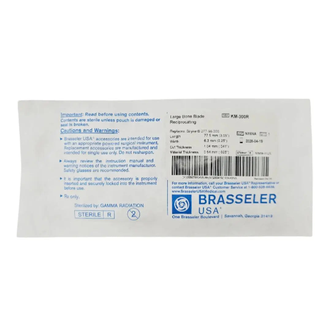 Brasseler KM-300R Reciprocating Large Bone Blade 77.5mm x 6.3mm ...