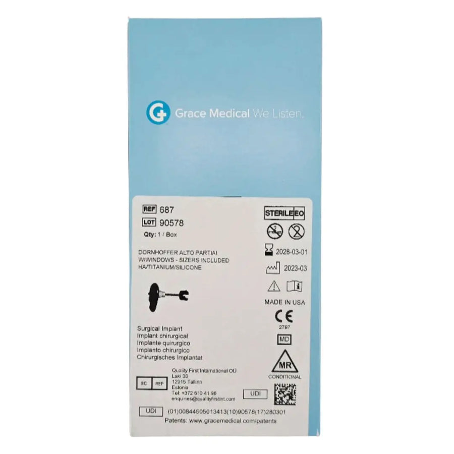 Grace Medical 687 Dornhoffer Alto Partial W/Windows Sizers Included ...