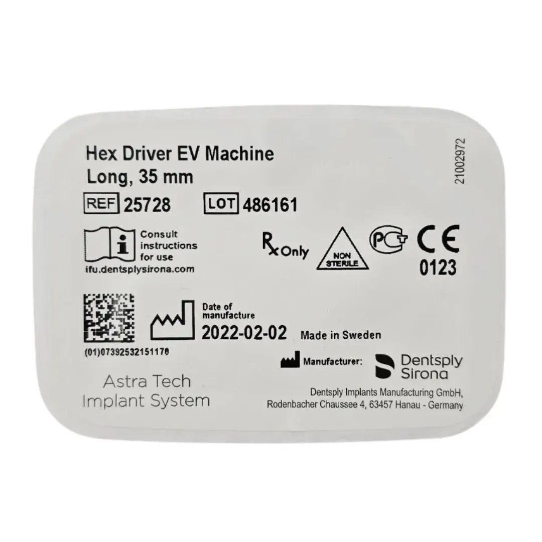 Dentsply Implants Manufacturing 25728 Hex Driver EV Machine Long, 35mm ...