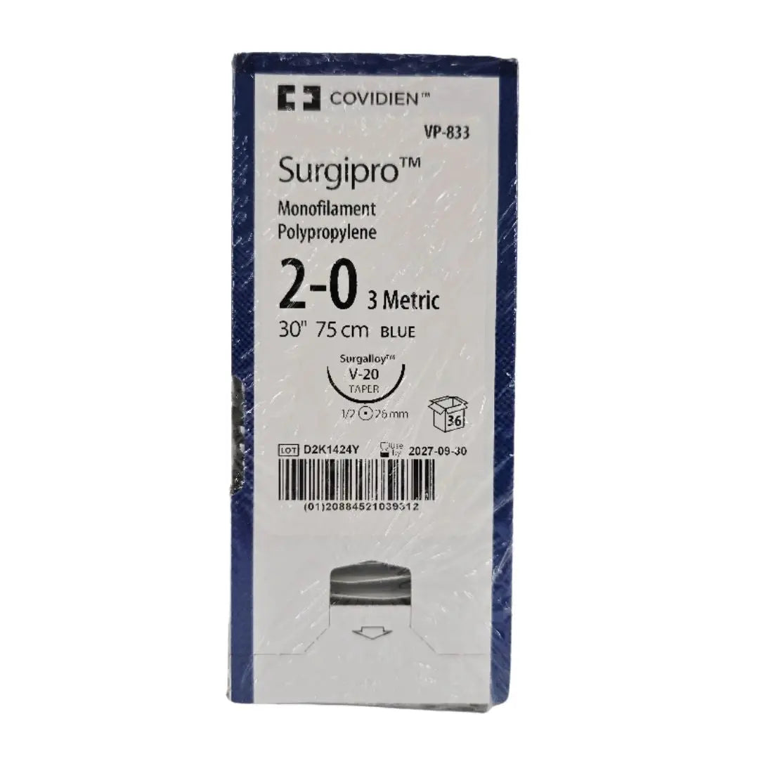 VP-833 Covidien Surgipro 2-0 Blue 1X30" V-20 26mm BX/36 - Primis ...