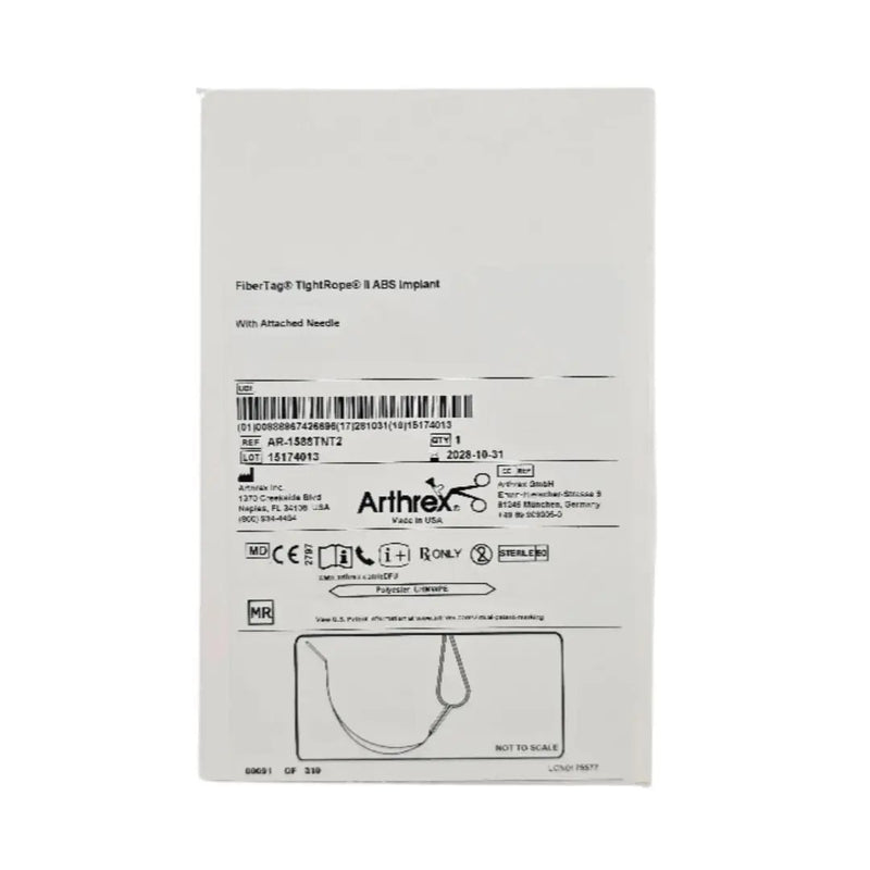 Arthrex AR-1588TNT2 FiberTag TightRope II ABS Implant w/ Attached ...