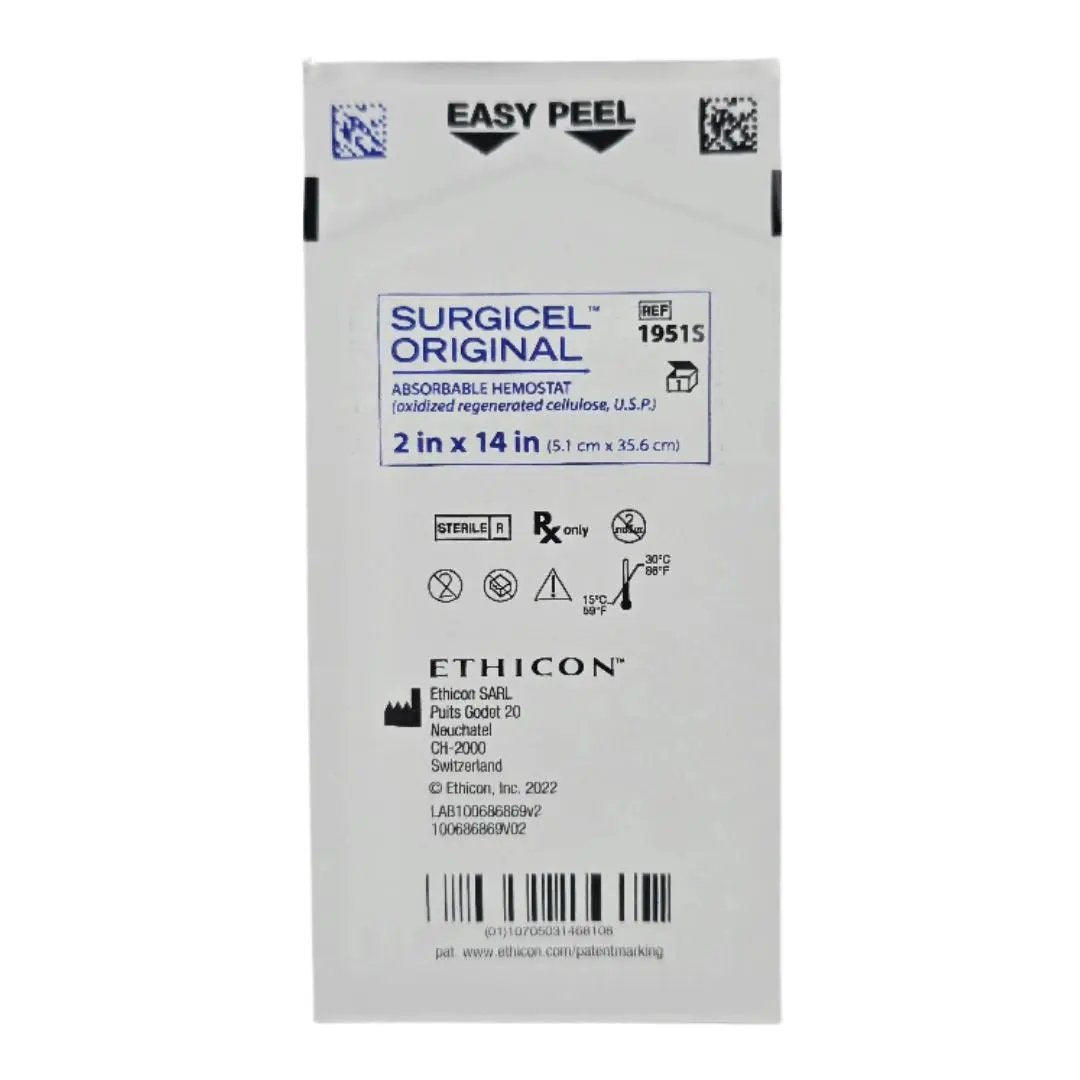 Ethicon 1951S Surgicel Original Absorbable Hemostat 2" x 14" 1/EA ...