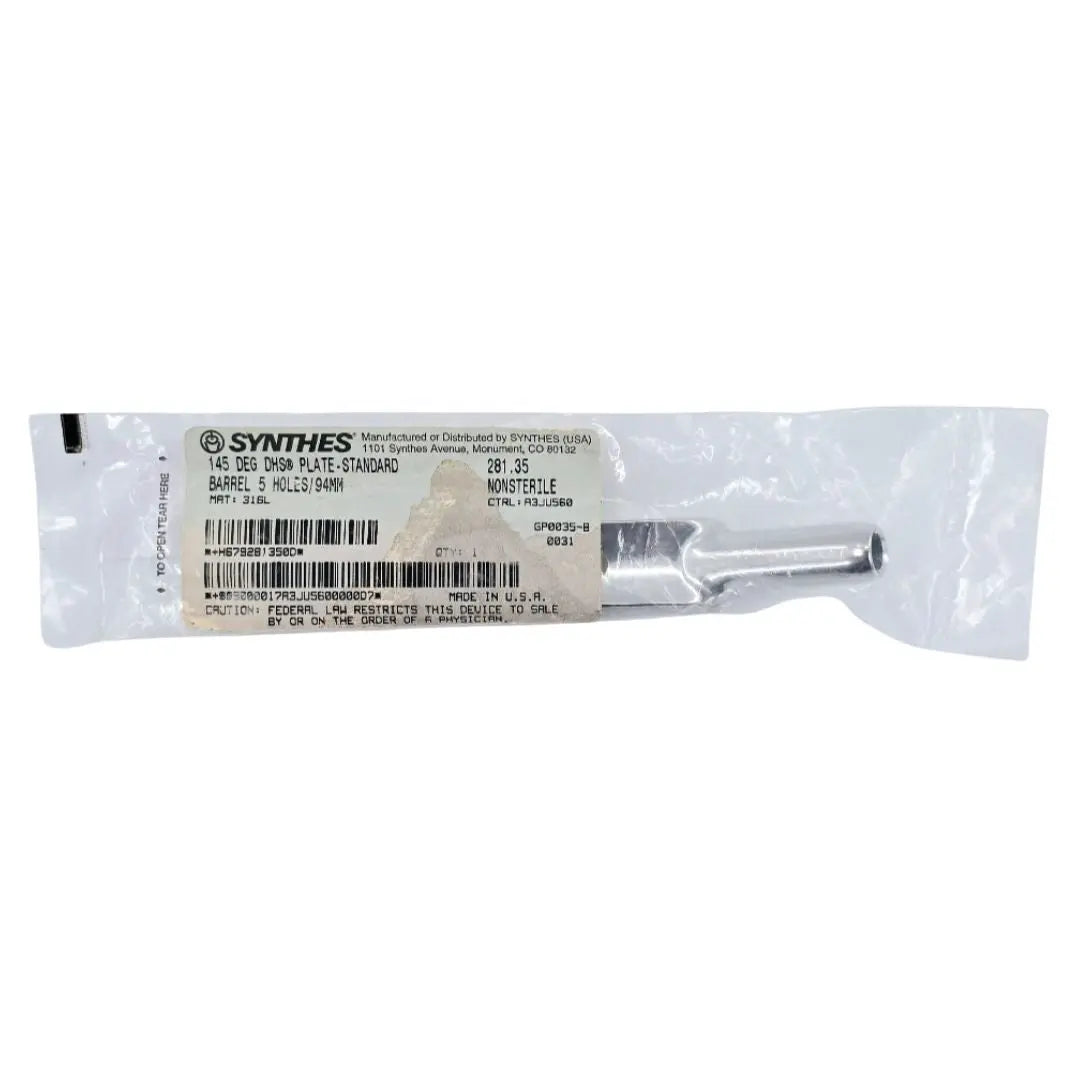 Synthes 281.35 145° DHS Plate-Standard Barrel 5 Holes/94mm - Primis ...