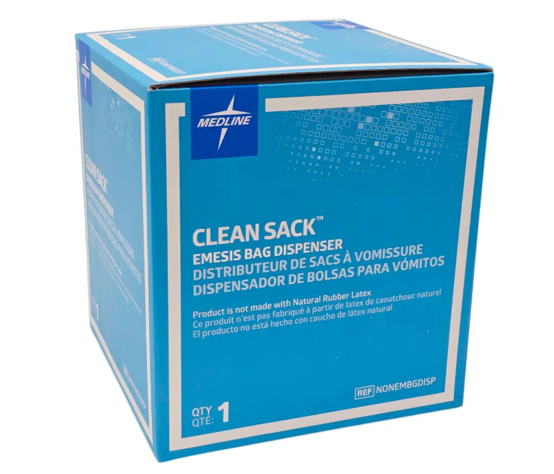 Medline NONEMBGDISP Clean Sack Emesis Bag Dispenser Wall-Mount, Holds ...