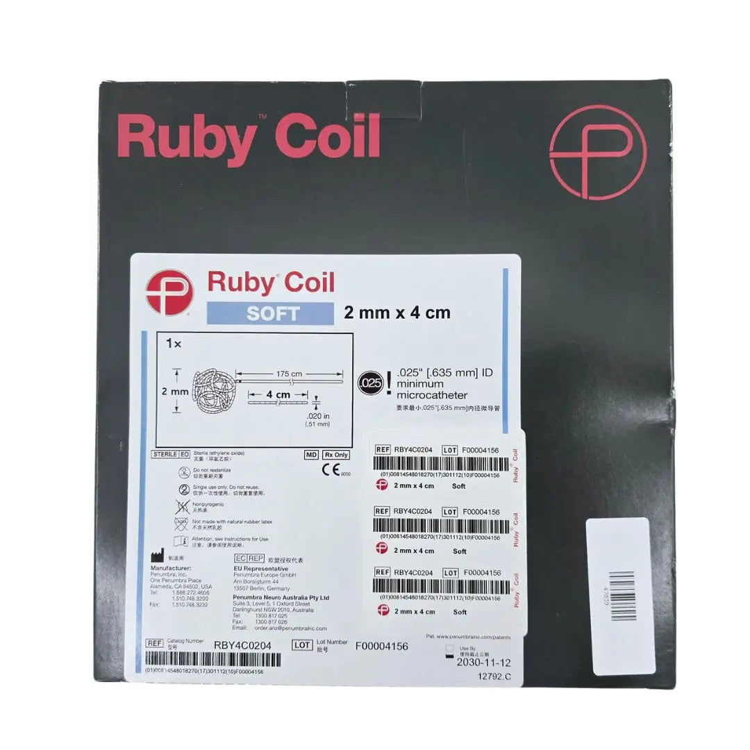 Penumbra RBY4C0204-B Ruby Coil Soft, 2mm X 4cm .025" ID Minimum ...