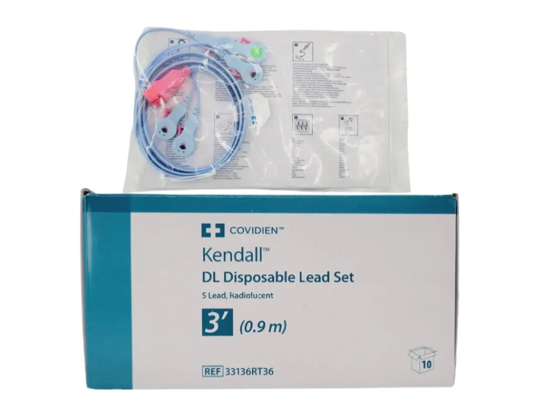 33136RT36 Covidien Kendall DL Disposable Lead Set 3' Box of 10 ...