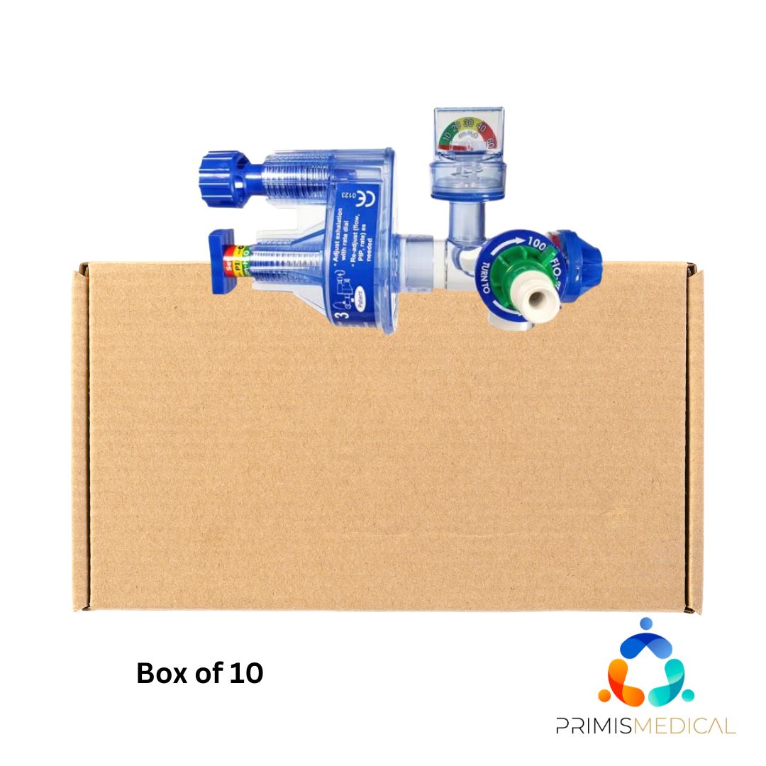 Vortran Medical 6123 Go2vent with Monometer EXP 04-2025 Box of 10