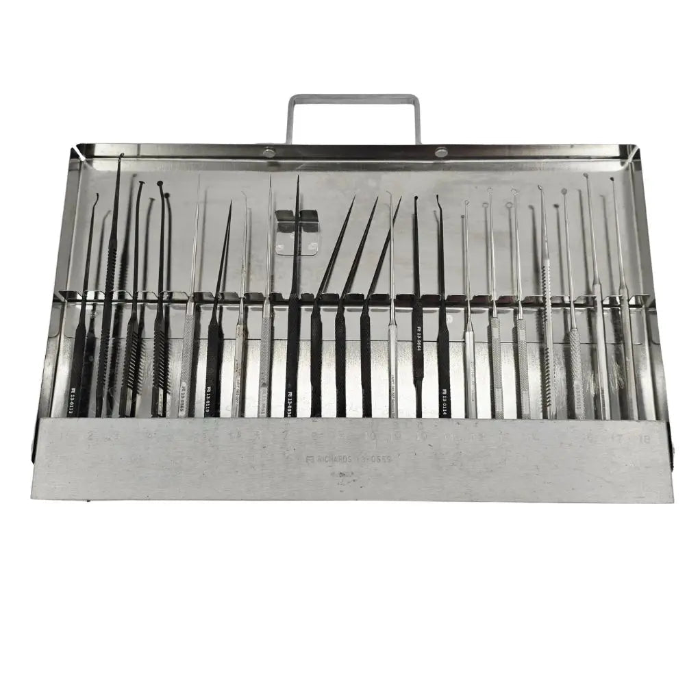 Richards ENT Microsurgical Otology Surgical 23-Piece Instrument Set w ...