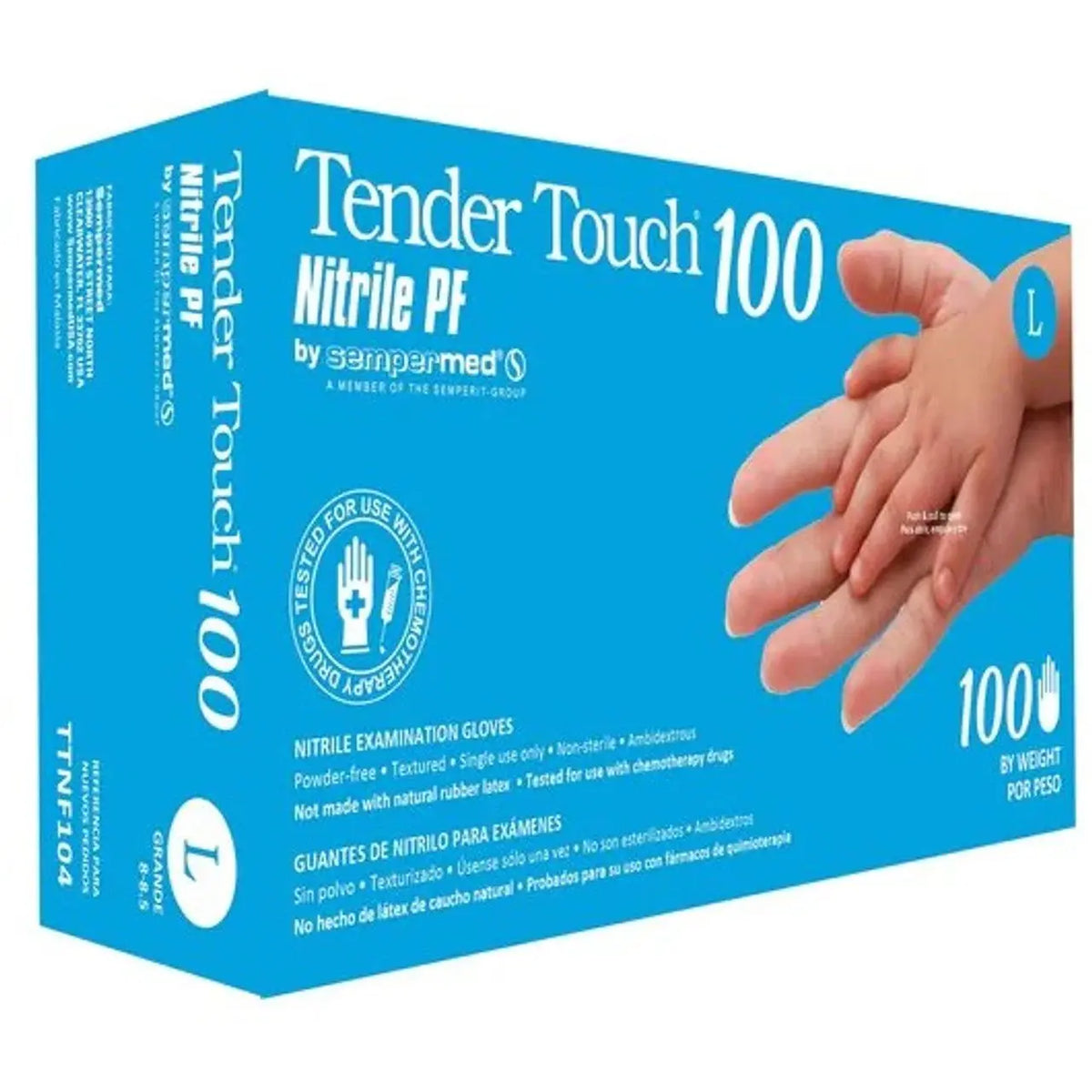 Sempermed Sempercare Tender Touch TTNF104 Nitrile Exam Gloves, Po