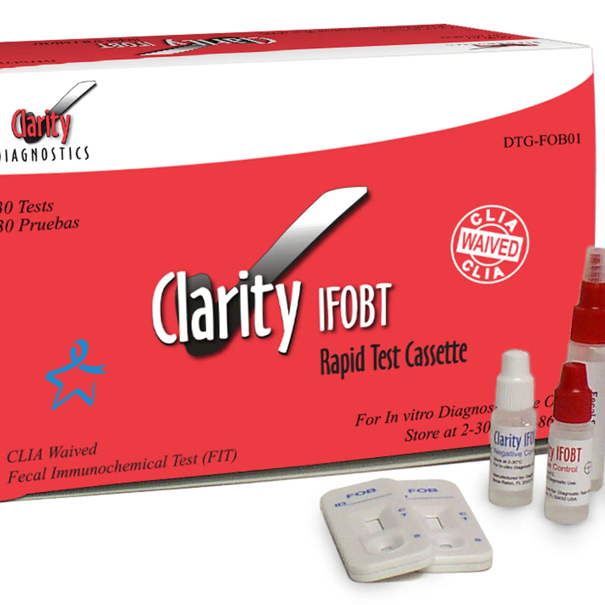 Clarity DTG-FOB Immuno Fecal Occult Blood Kits and Supplies - Primis ...