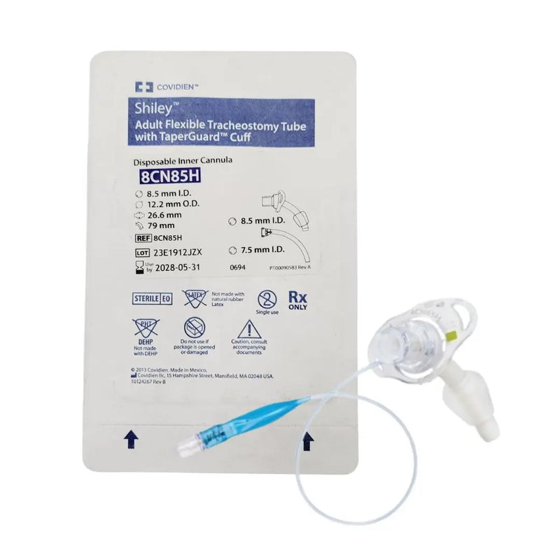 8CN85H Covidien Shiley 8.5mm Adult Flexible Tracheostomy Tube w ...