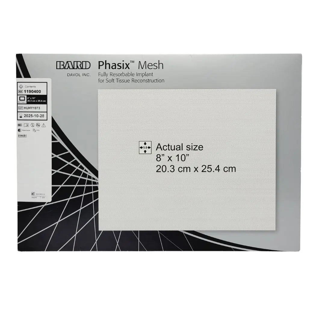 Bard 1190400 Phasix Mesh Fully Resorbable Implant 8" x 10" - Primis ...