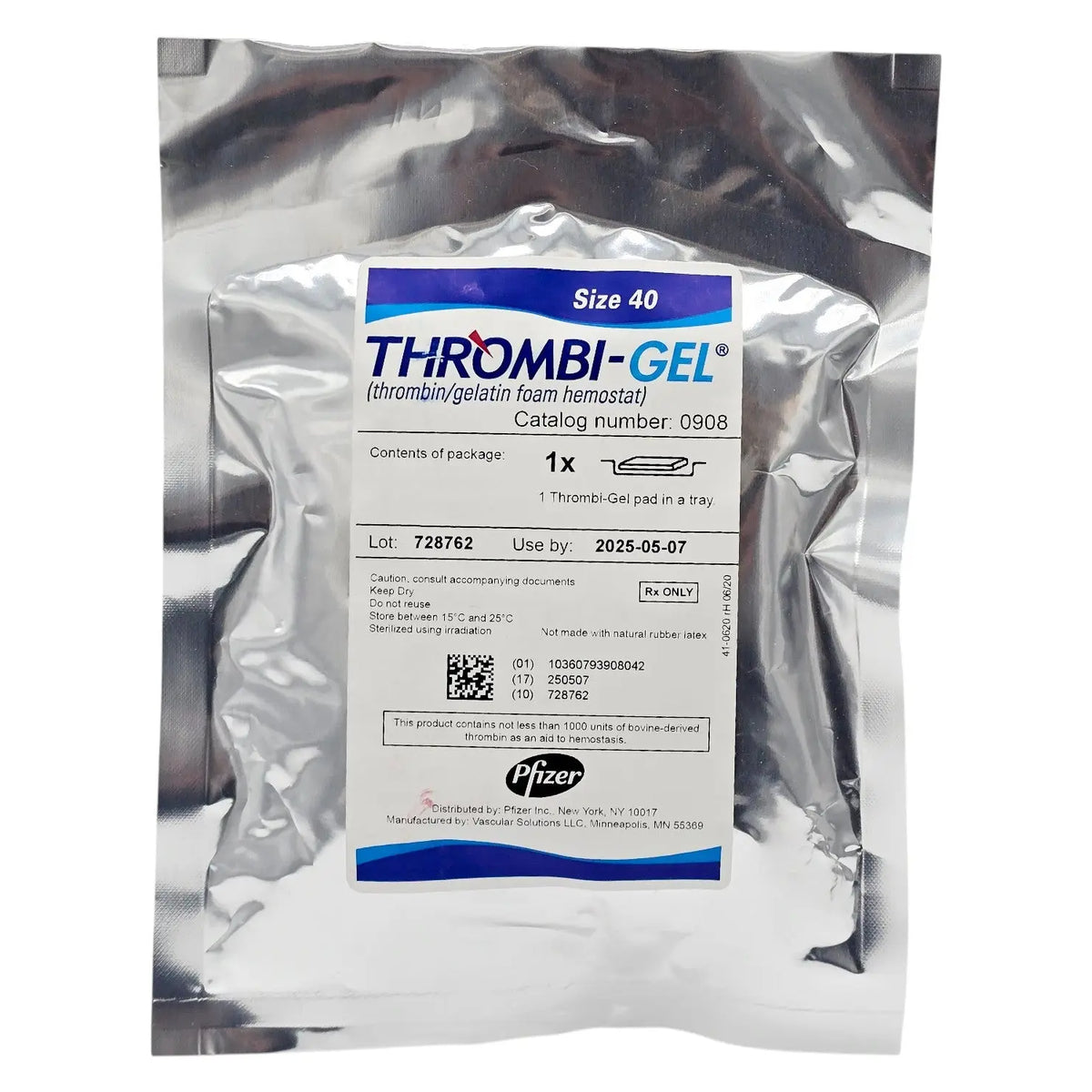 Vascular Solutions 0908 Thrombin Gelatin Foam Hemostat - Primis ...