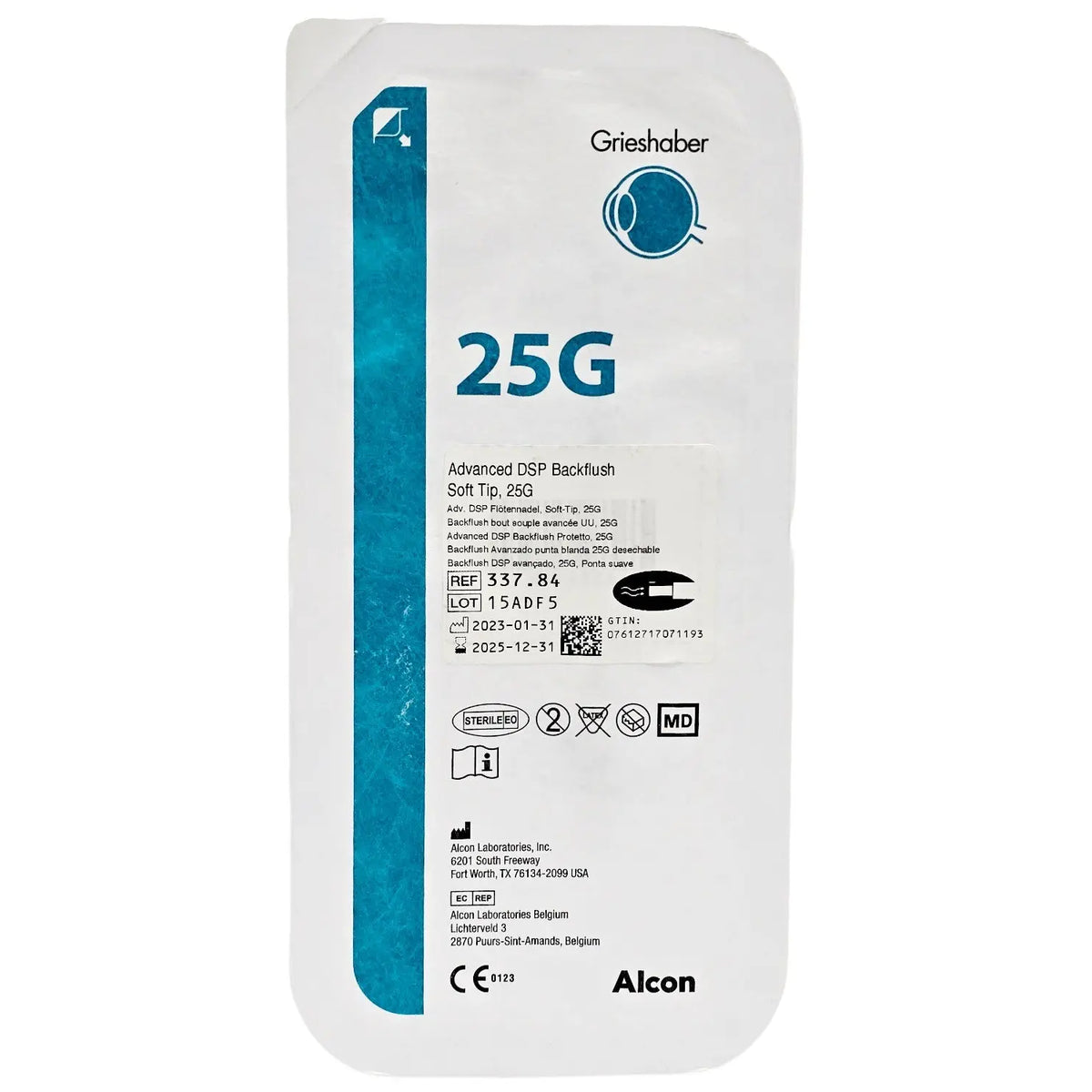 Alcon Grieshaber 337.84 DSP Backflush Soft Tip Cannula 25G Sterile ...