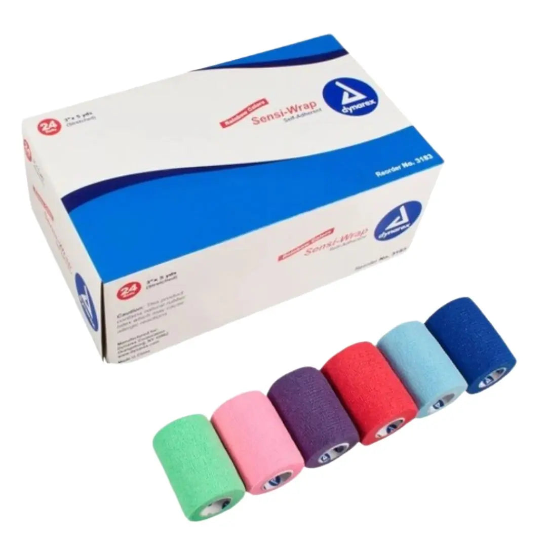 Dynarex 3183 Sensi Wrap Self-Adherent 3" x 5yd Colors Box of 24 ...